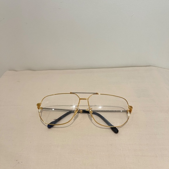 Fred | Accessories | Fred Aviator Style Shiny Gold Eyeglasses Glasses ...
